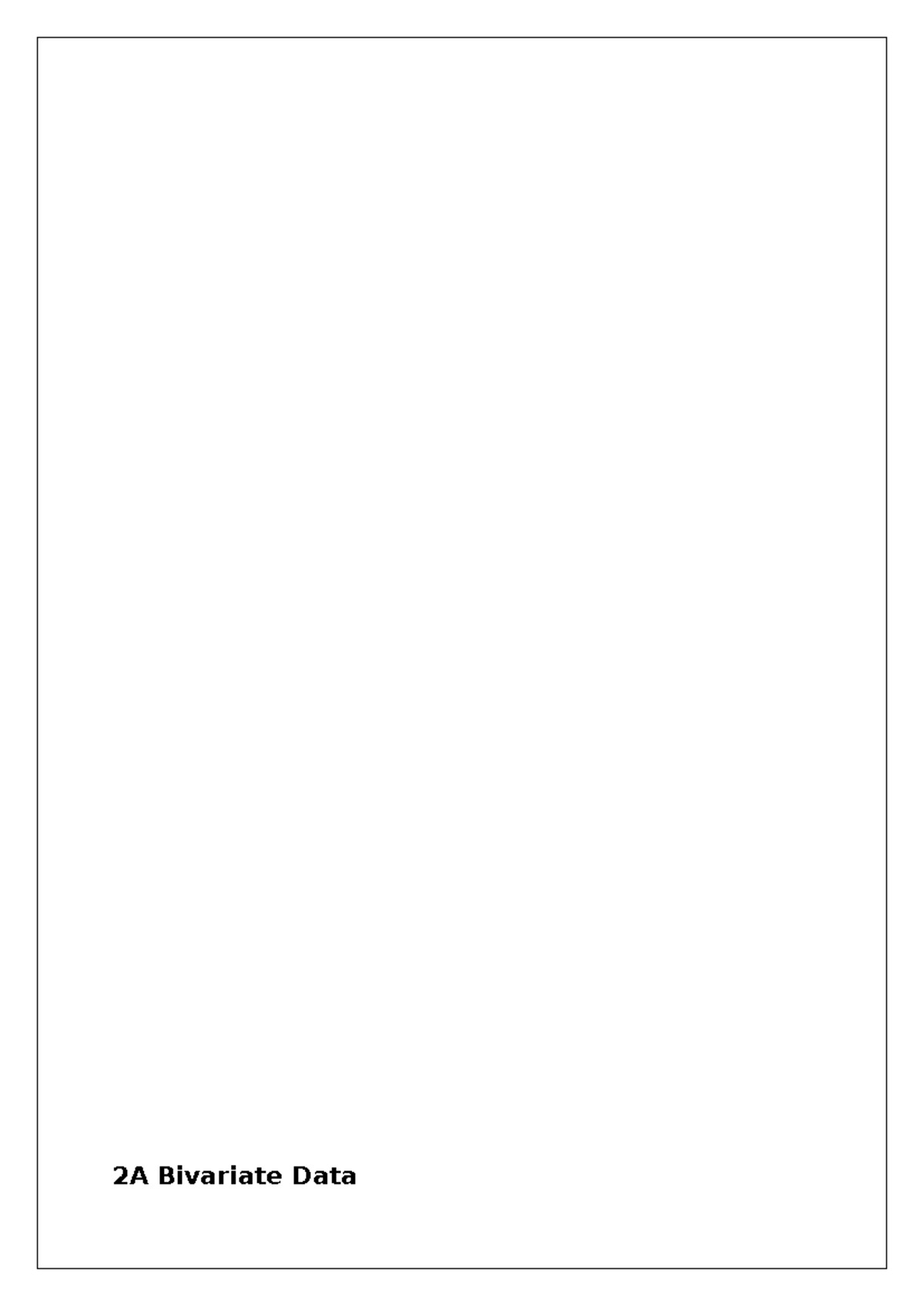 Chapter 2: Bivariate Data Analysis & Scatter Plots (2A-2I) - Studocu