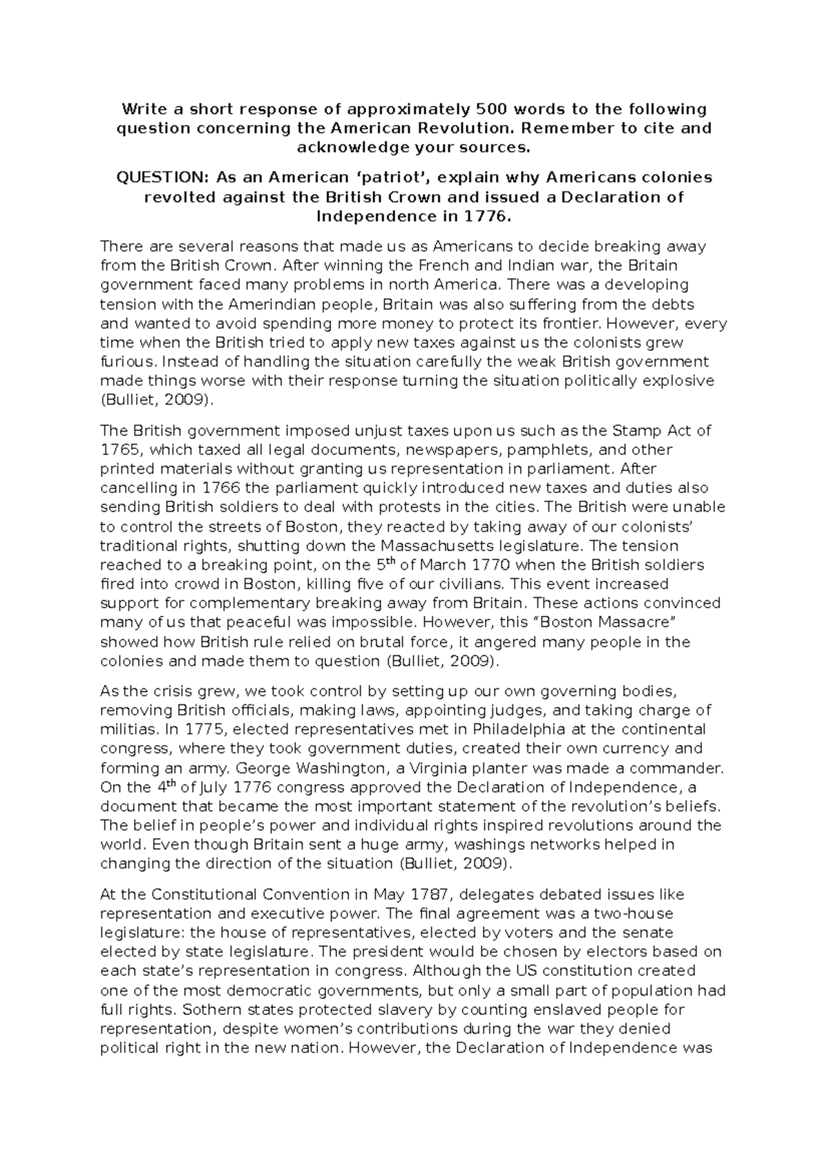 HIST 101: Reasons Behind the American Colonies' Revolt Against Britain ...