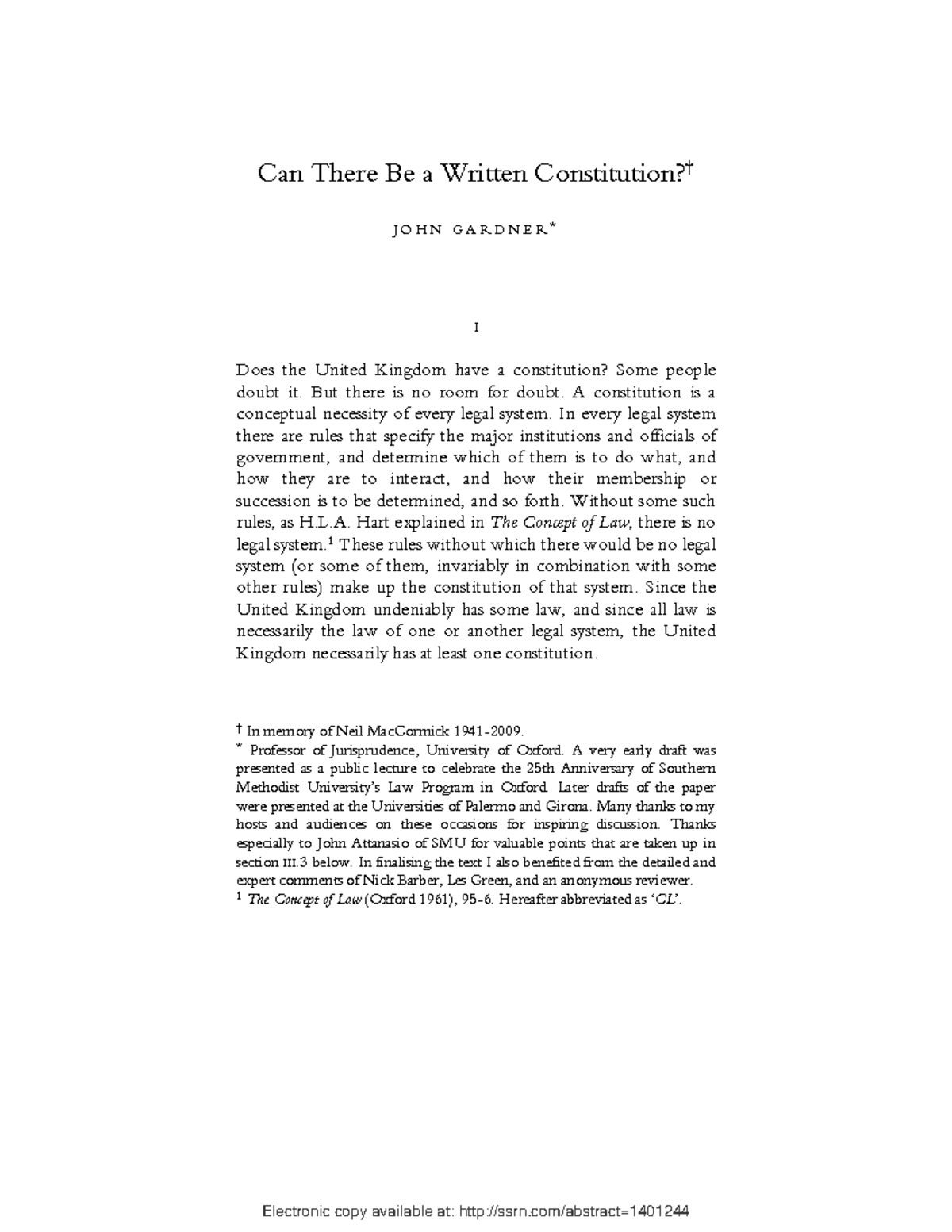 Can There Be a Written Constitution? Analyzing the UK Legal Framework ...