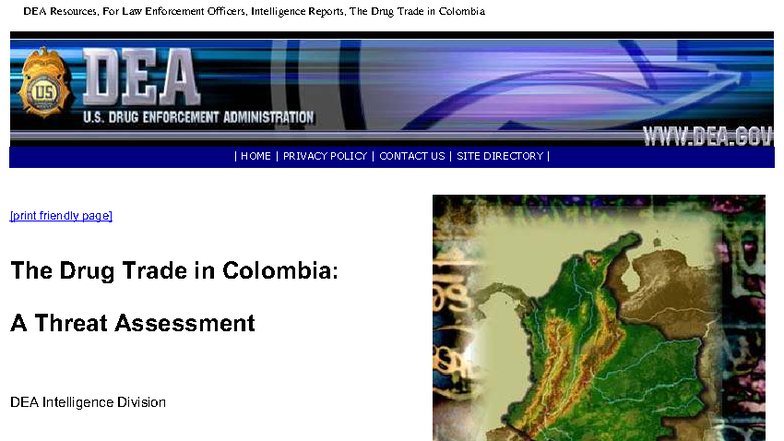 DEA Intelligence Report: The Drug Trade in Colombia (March 2002) - Studocu