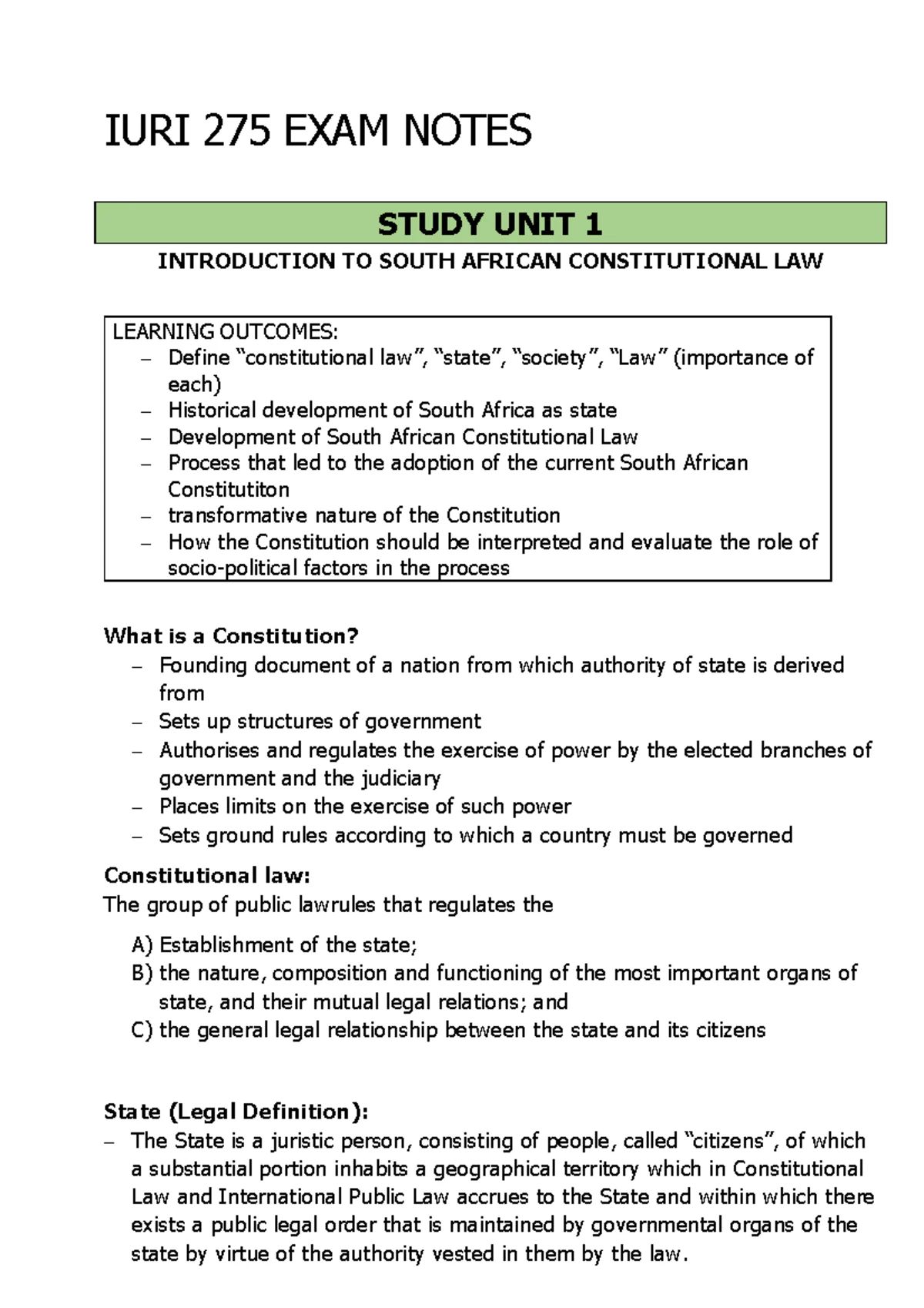 Vertical and Horizontal Application of the Bill of Rights (LAW 101 ...