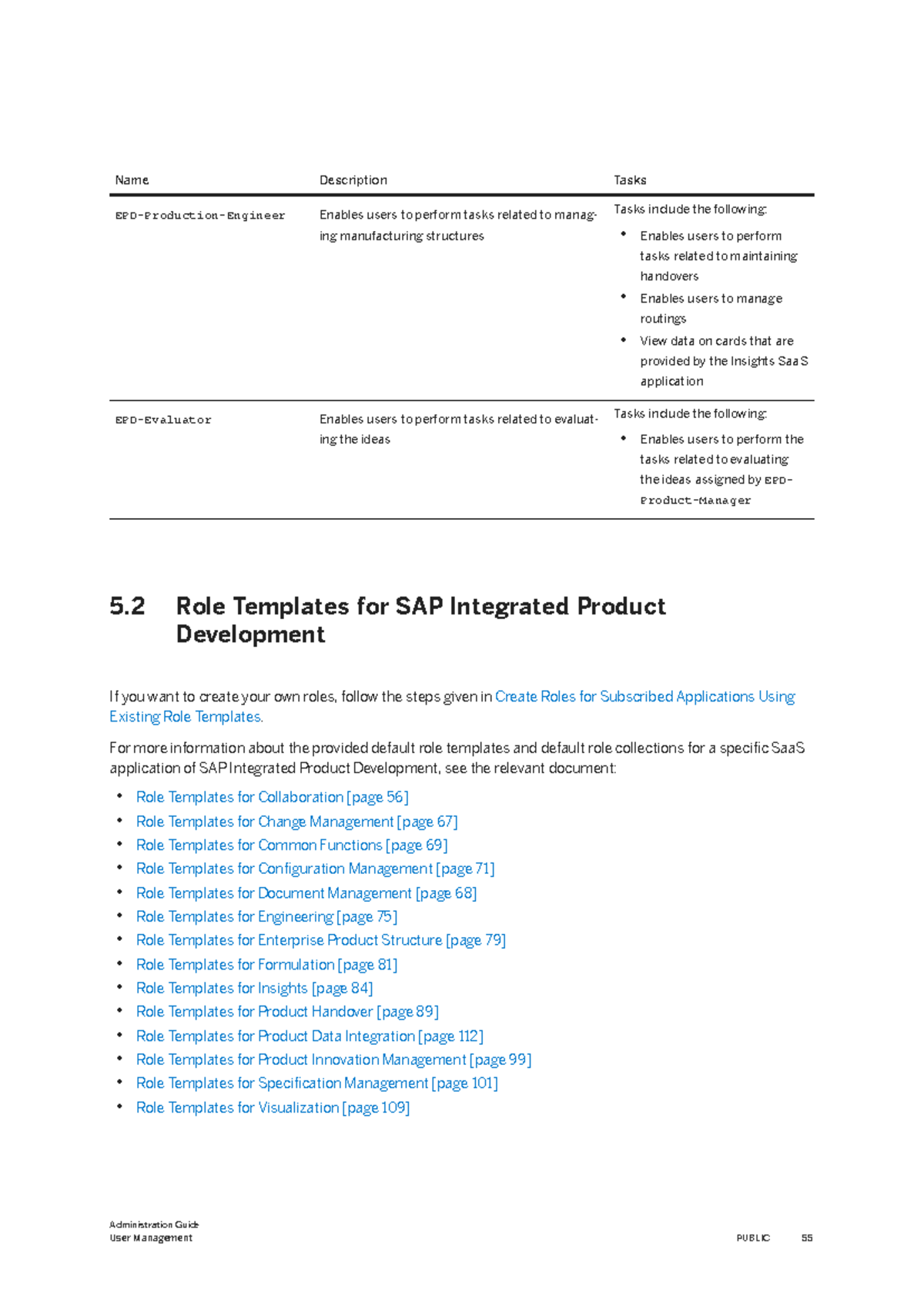 17 Role Templates for SAP Integrated Product Development Guide - Studocu