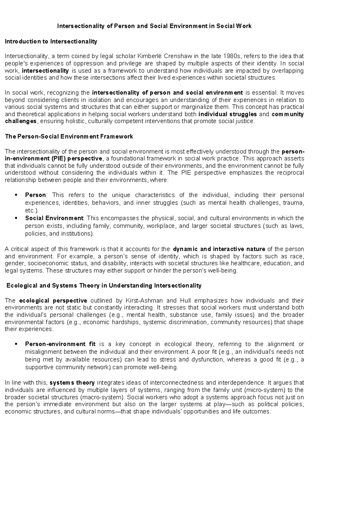 Intersectionality in Social Work: A Comprehensive Final Exam Guide ...