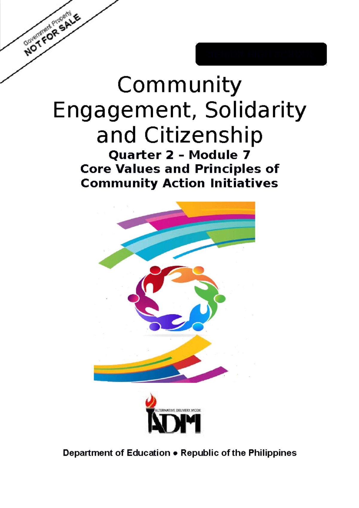 Community Engagement Q2 M7 Core Values & Principles Overview - Studocu