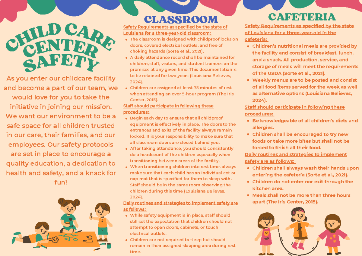 ECS-235 T3 - Safety Protocols for Three-Year-Old Classroom - Studocu