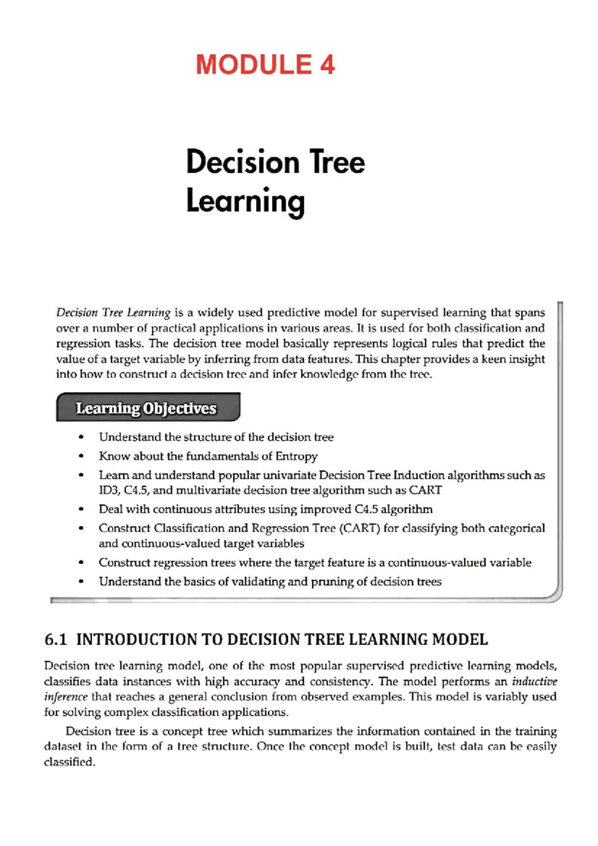 Module 4 - Decision Tree Learning in Machine Learning - Studocu