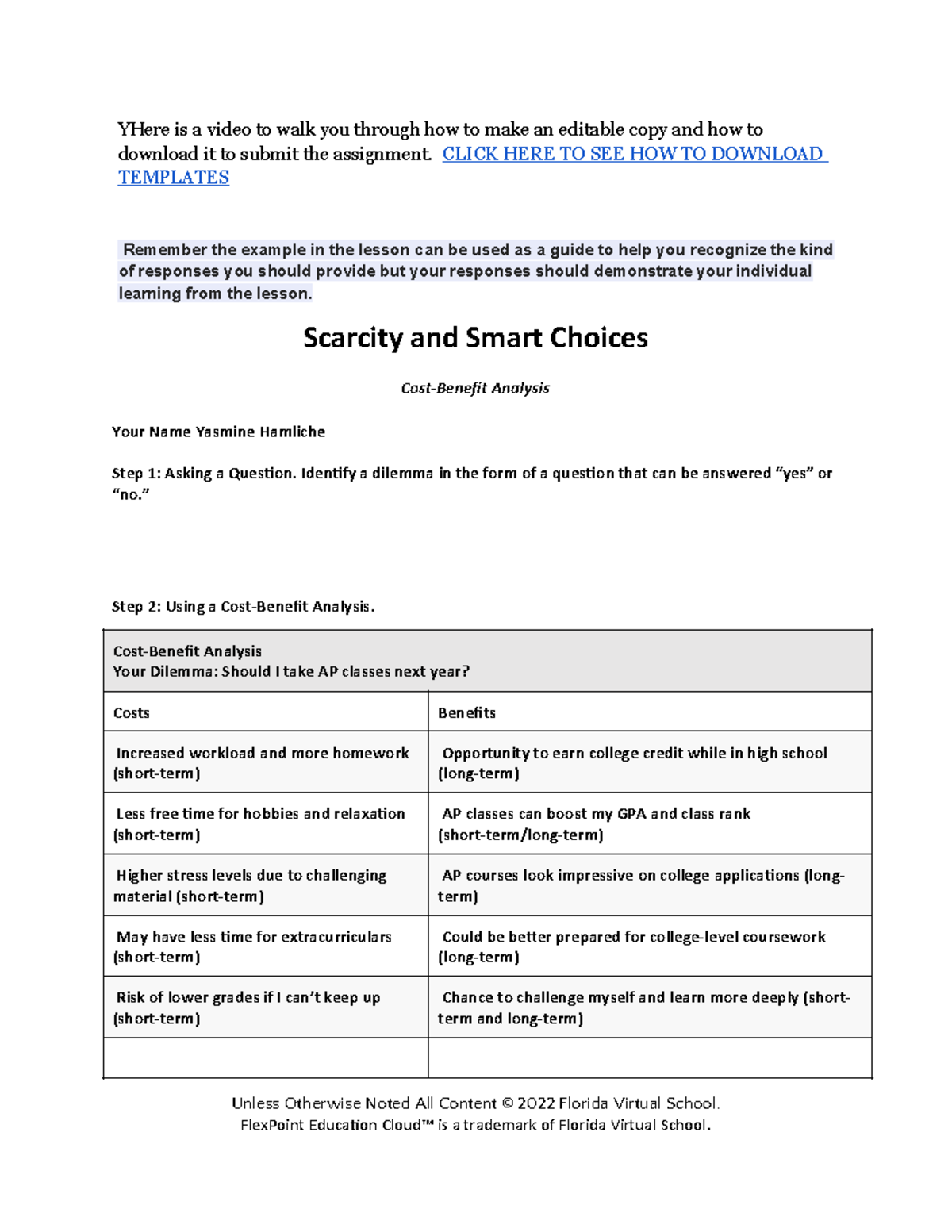 1.02 Economics: Scarcity and Smart Choices Analysis Guide - Studocu