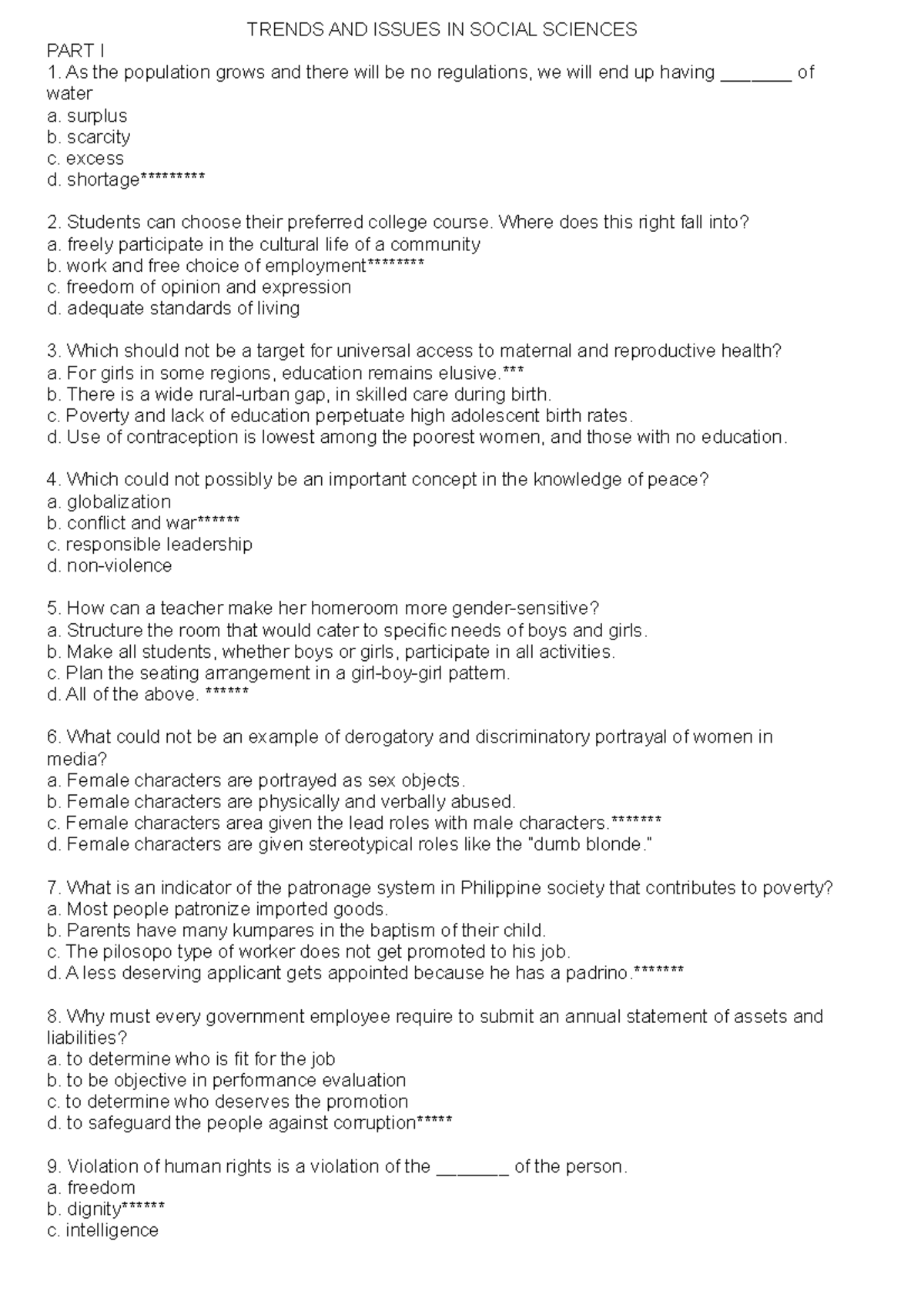 Trends AND Issues IN Social Sciences Reviewer - TRENDS AND ISSUES IN ...