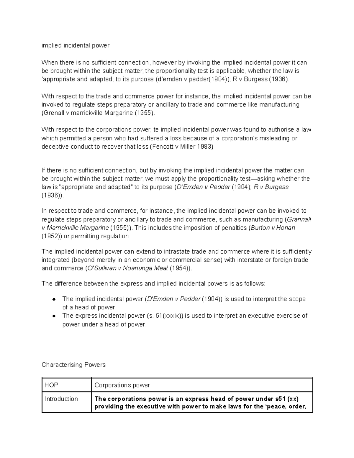 Implied Incidental Power: Examining Constitutional Applications and ...