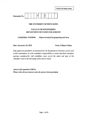 Tutorial 4 - Page 1 of 3 COMP2396B Tutorial 4 Class and Object 1 ...