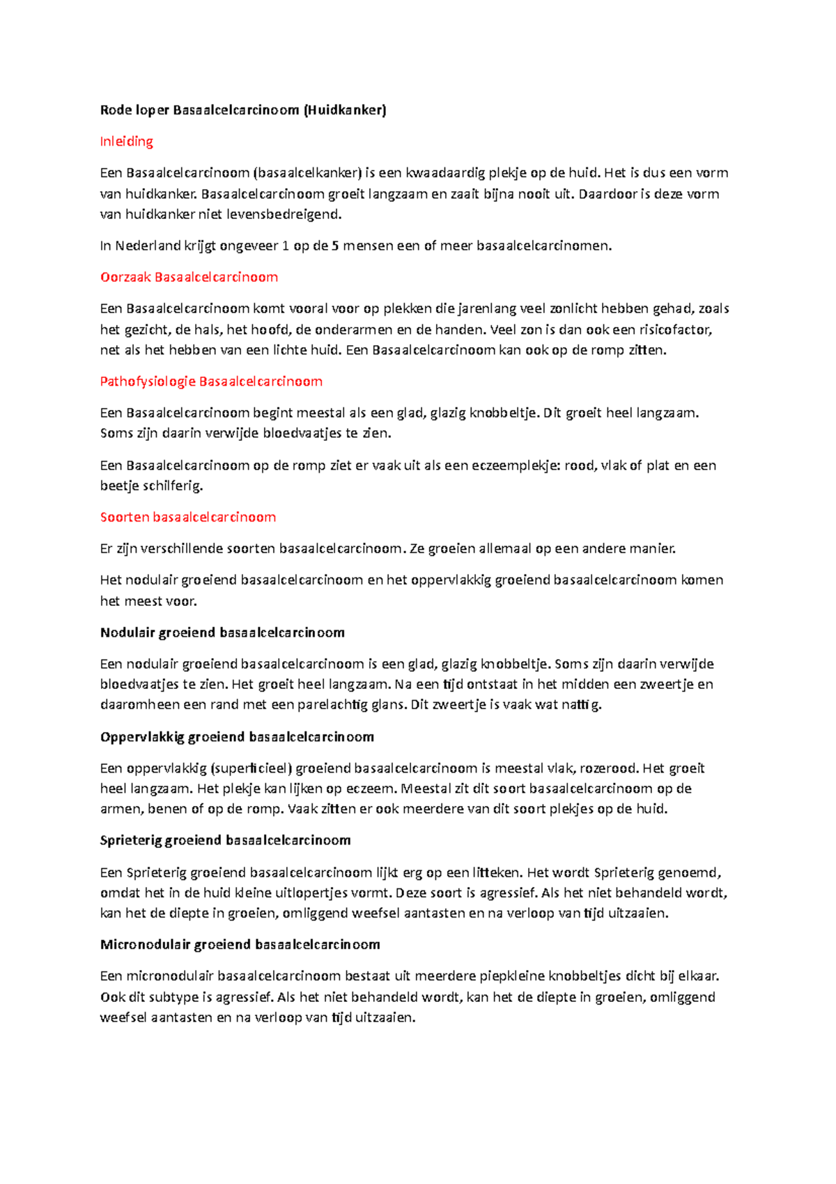 Basaalcelcarcinoom: Inleiding, Soorten & Behandeling van Huidkanker ...