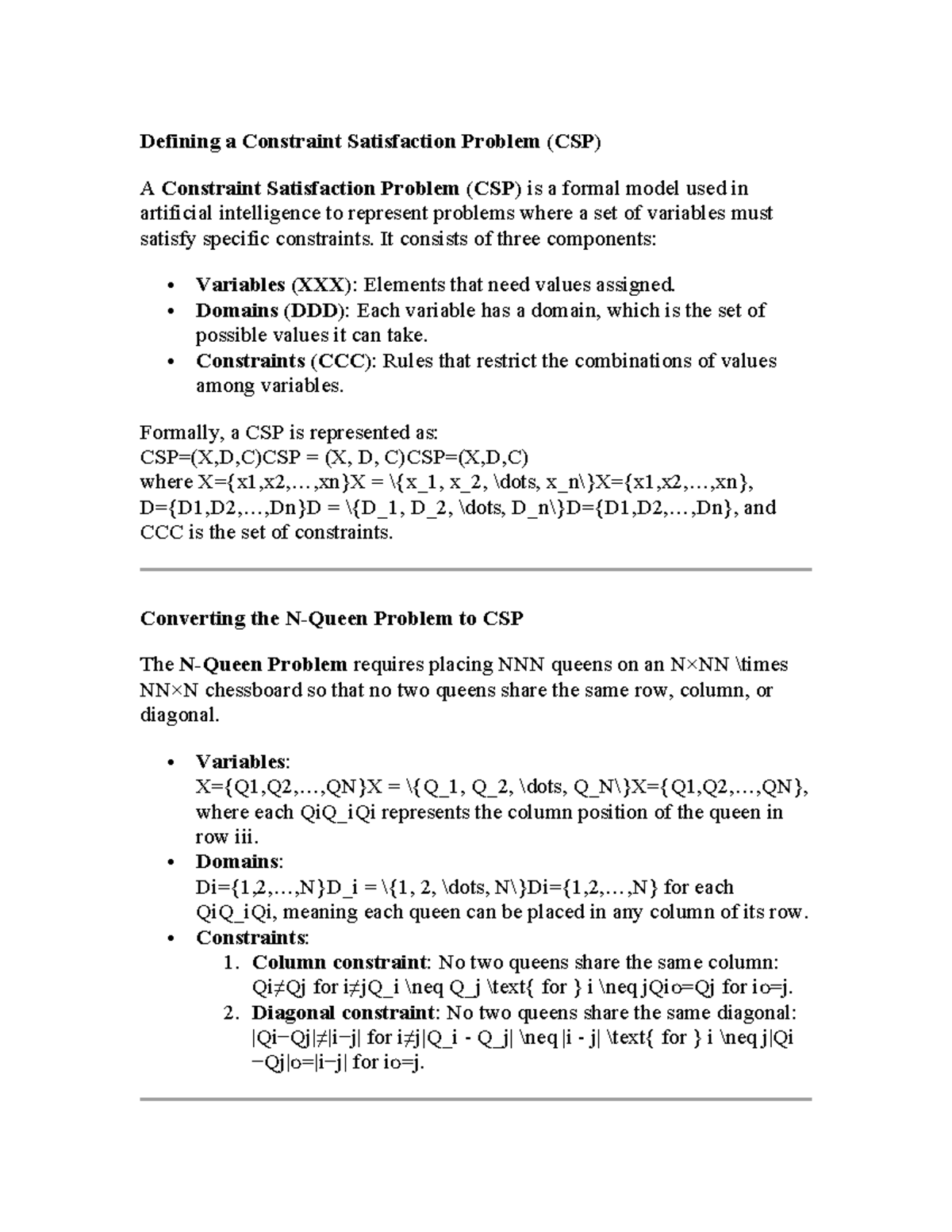 Unit 4 Discussion Forum: Understanding Constraint Satisfaction Problems ...