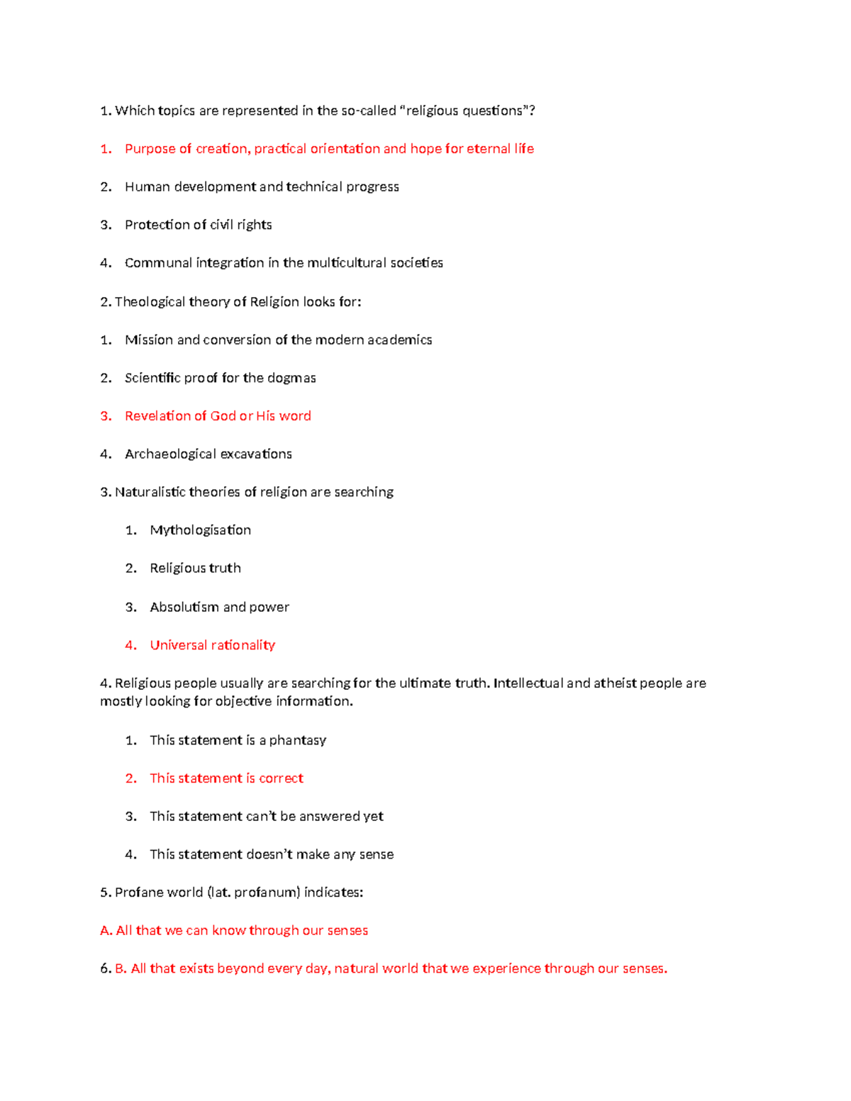 Religion Midterm Study Guide: Key Concepts and Theories - Studocu