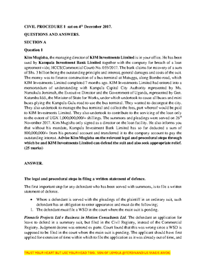 Civil Procedure Summary: Key Insights on Summary Procedure (CIV 101 ...