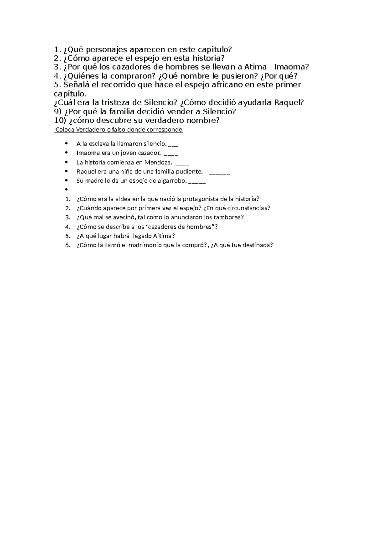 Actividad del Capítulo 1: El Espejo Africano Análisis y Reflexiones ...