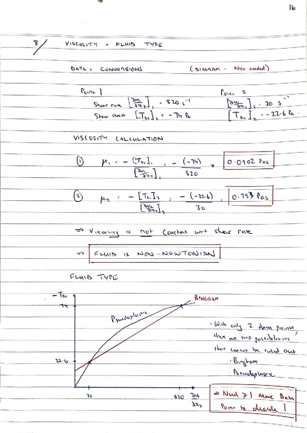 2025 Unassessed Solutions W02: Viscosity Fluid Types & Calculations ...