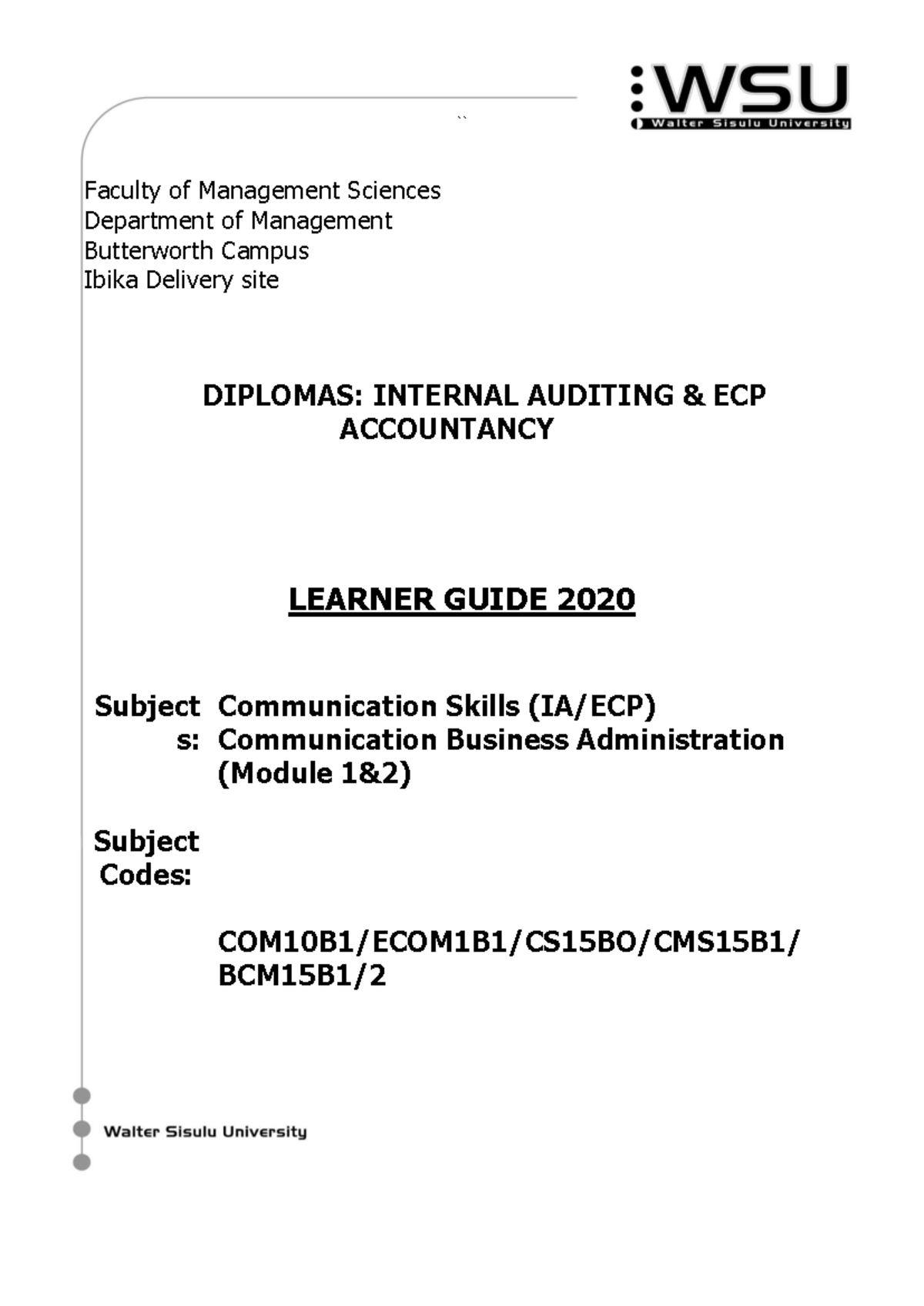 Communication Skills in Business Administration (DIPLOMA: ECP) - Studocu