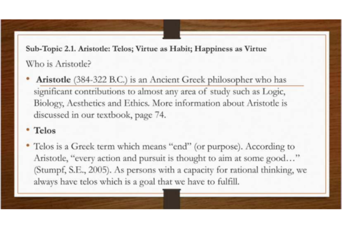 MP6-28 Aristotle's Virtue Ethics: Key Concepts & Review - Studocu