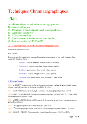 Compte rendu TP GC pdf - COMPTE-RENDU DE TP DE CHROMATOGRAPHIE : Chromatographie en Phase ...