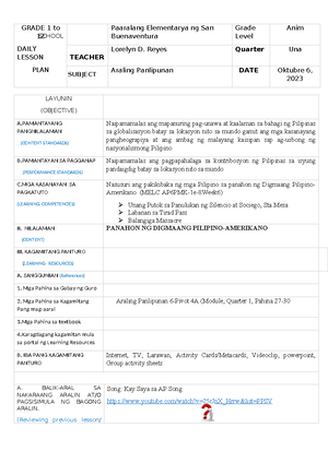 Detailed Lesson Plan in Epp-5 - DETAILED LESSON PLAN Subject: HOME ...