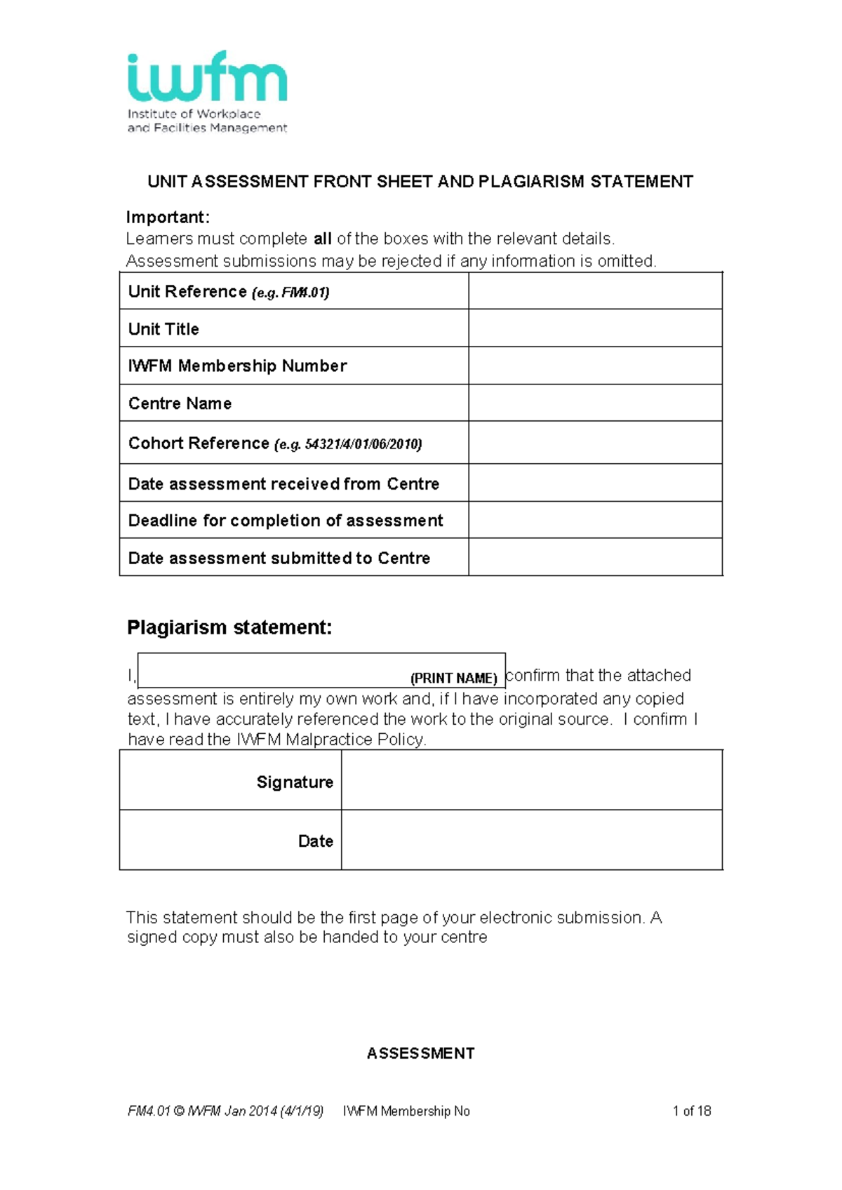 FM4.01 Assessment Paper: Task-Based Overview for FM Task 1 Insights ...