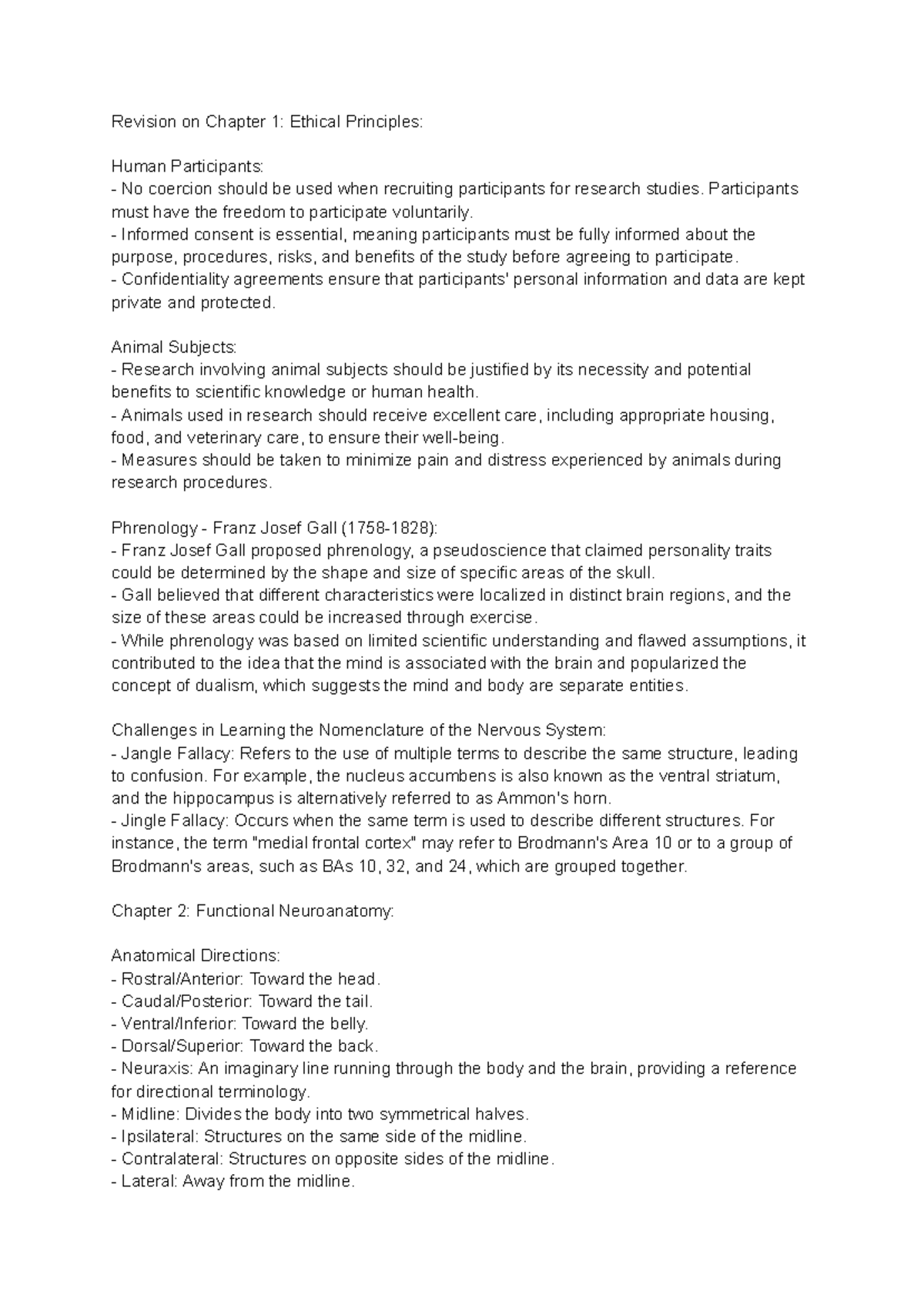 PSYB64 Week 2 - Revision on Chapter 1: Ethical Principles: Human ...