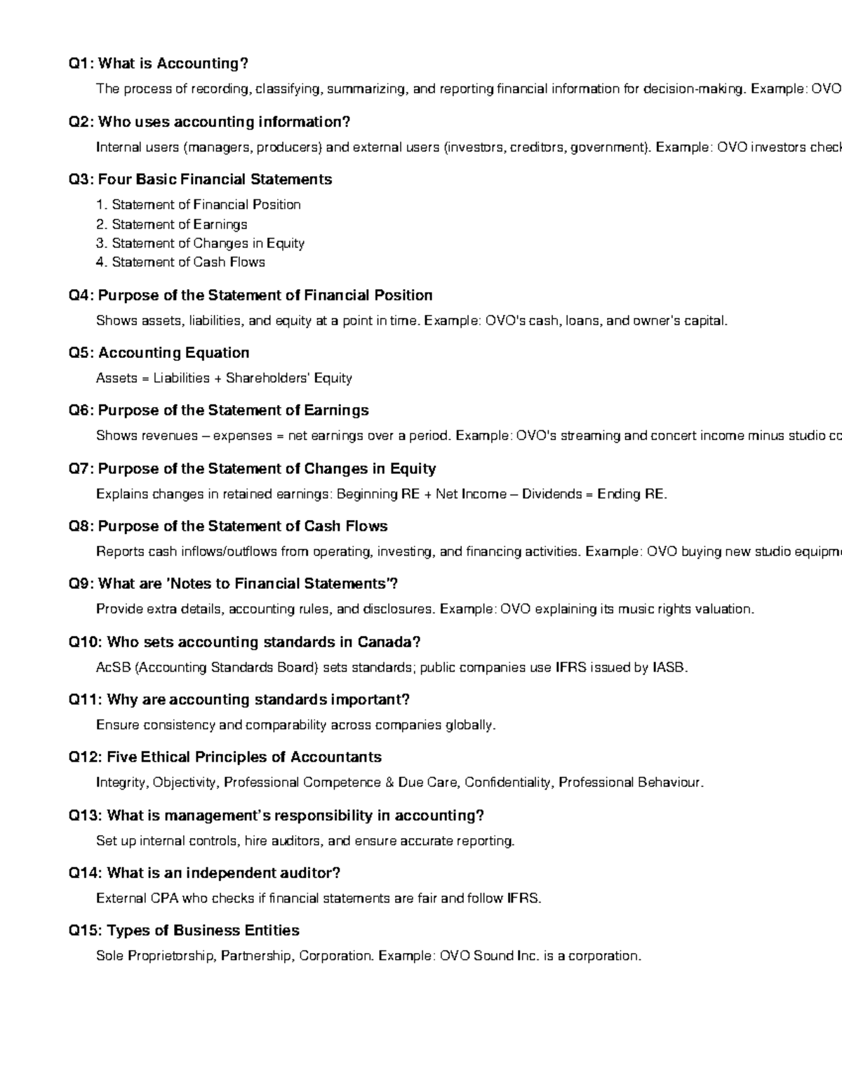 Accounting Unit 1 Flashcards: Key Concepts & Principles - Studocu