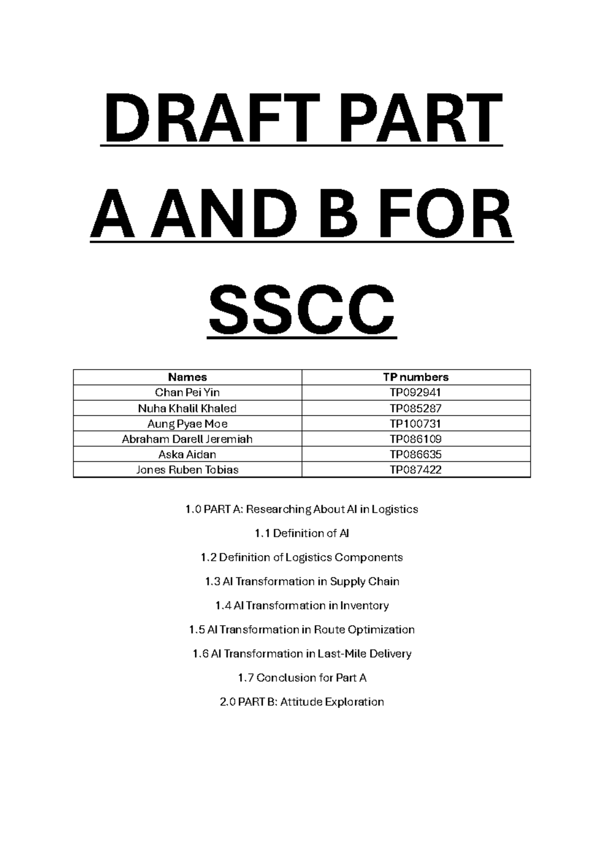 AI in Logistics: Transformations in Supply Chain Management (SSCC ...