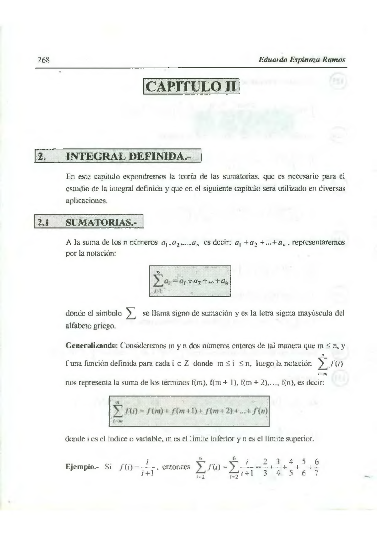 5 Clase Sumatoria. Integral definida como lim de sumas Amb 2025-1 - 268 ...