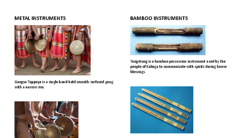 Bamboo Instruments: Traditional Kalinga Percussion and More - Studocu