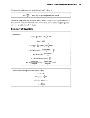 Kinematics in One Dimension: Instantaneous Velocity and Acceleration ...