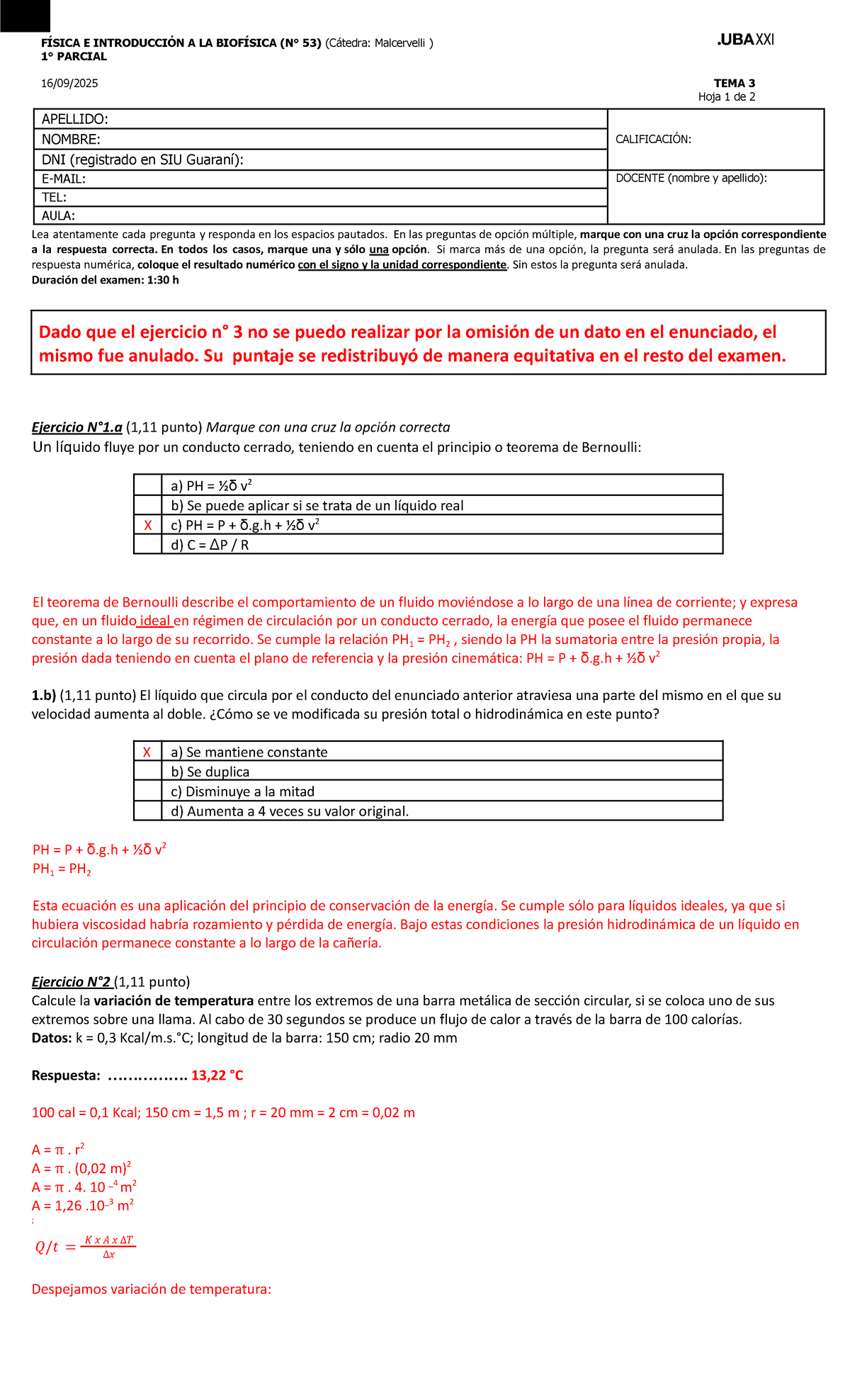 FÍSICA Y BIOFÍSICA 1P 2C 2025 PARCIAL TEMA 3 - Clave Final - Studocu