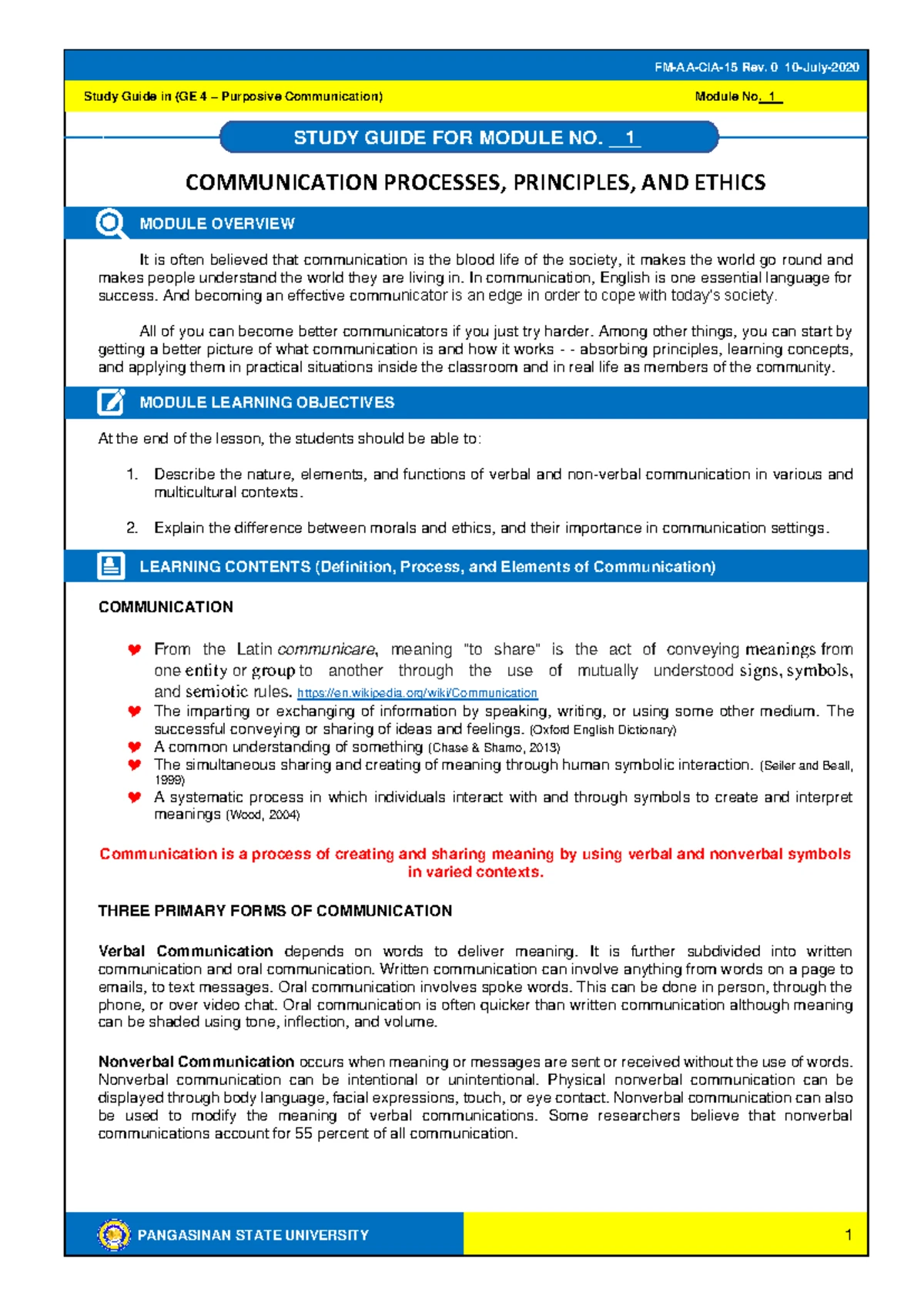 9 principles of effective communication - Purposive Communication ...