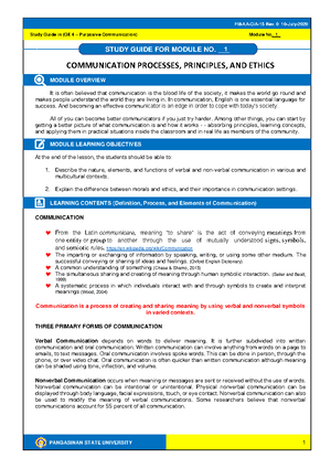 Module 8 Communication FOR Academic Purposes - Purposive Communication - PangSU - Studocu