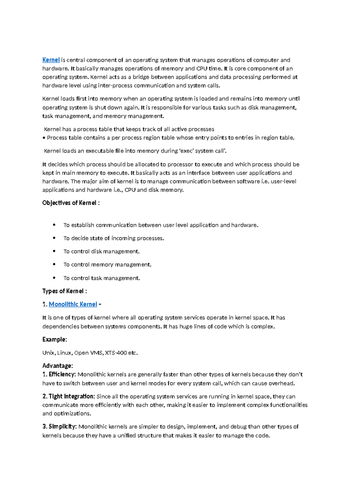 Kernel Architecture in Operating Systems: Types & Functions Overview ...