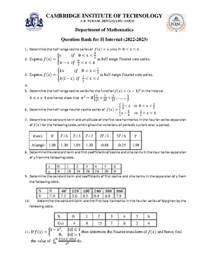 21MAT31 Model QP-1 with Solutions - Model Question Paper-II with effect ...