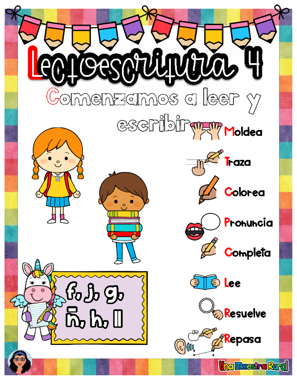 Lectoescritura 4: Actividades de Lectura y Escritura con f, j, g, h ...