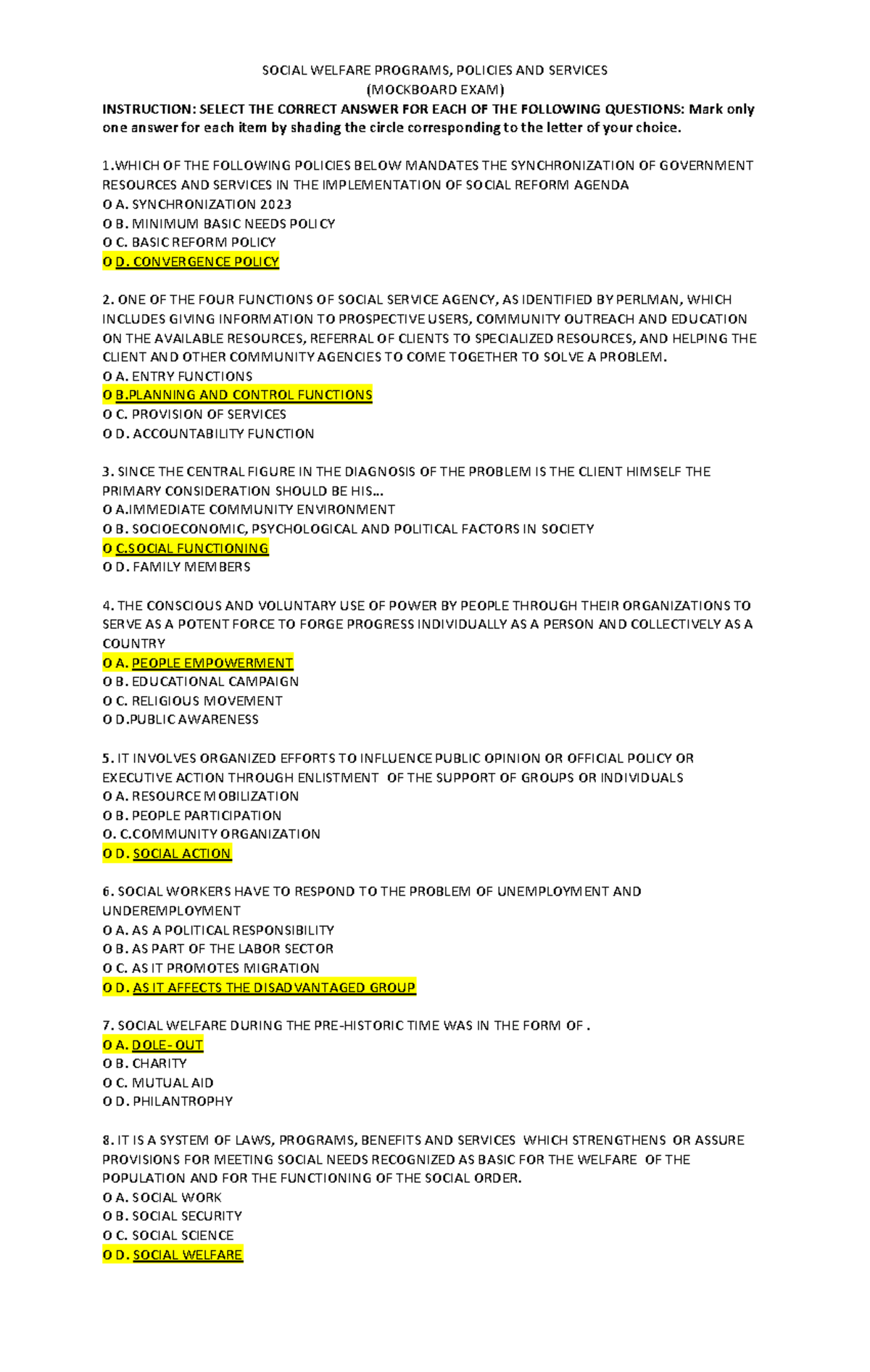 Final Coaching SWPP Mockboard Exam Answer Key 2023 - Studocu