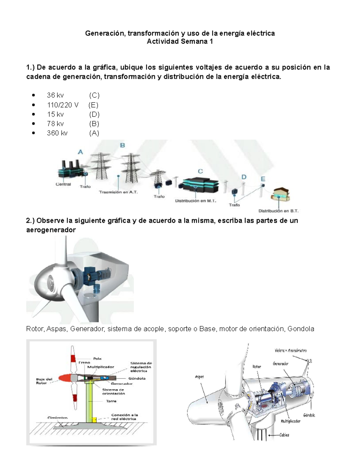 Actividad Semana 1 - Generación y Transformación de Energía Eléctrica ...