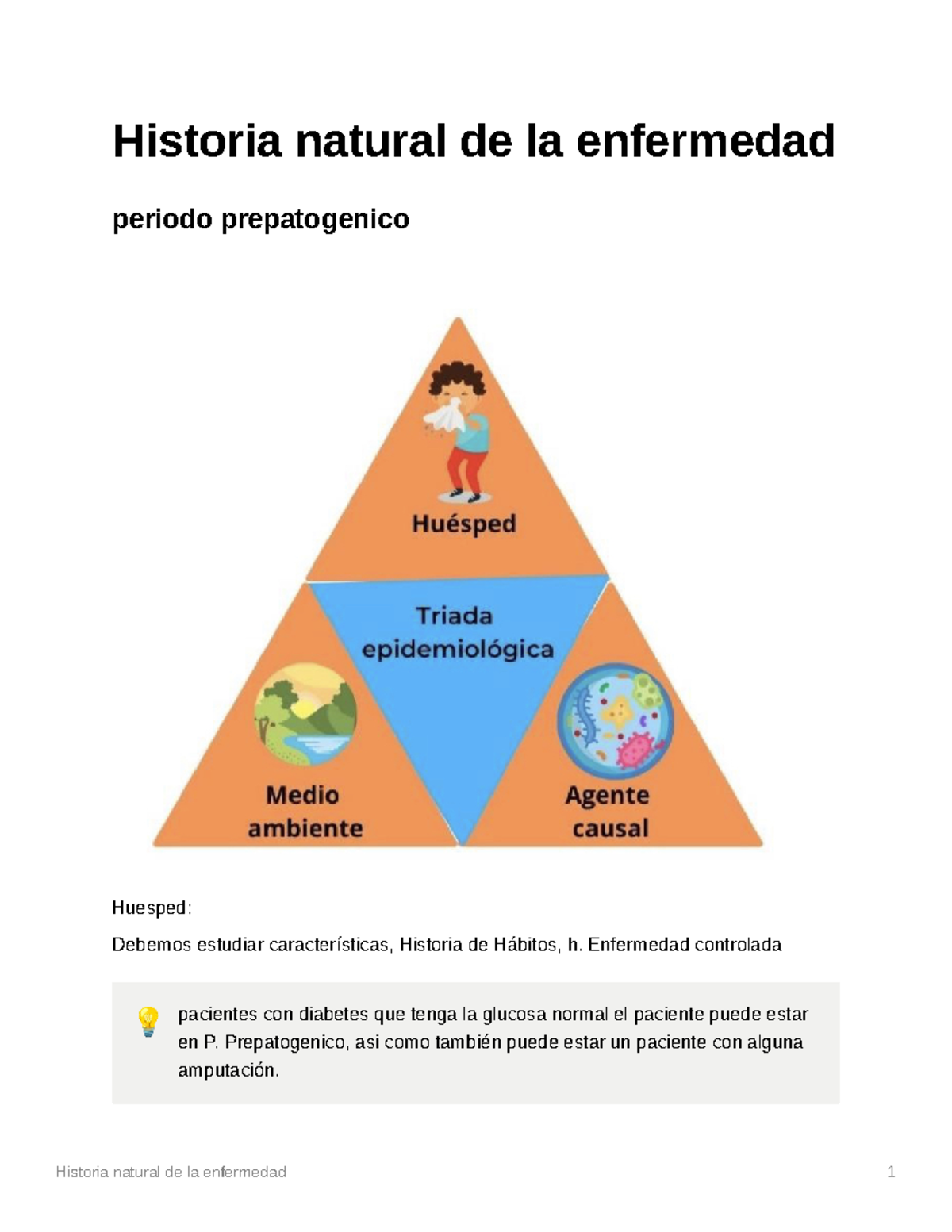 Historia Natural de la Enfermedad: Análisis del Periodo Prepatogénico ...