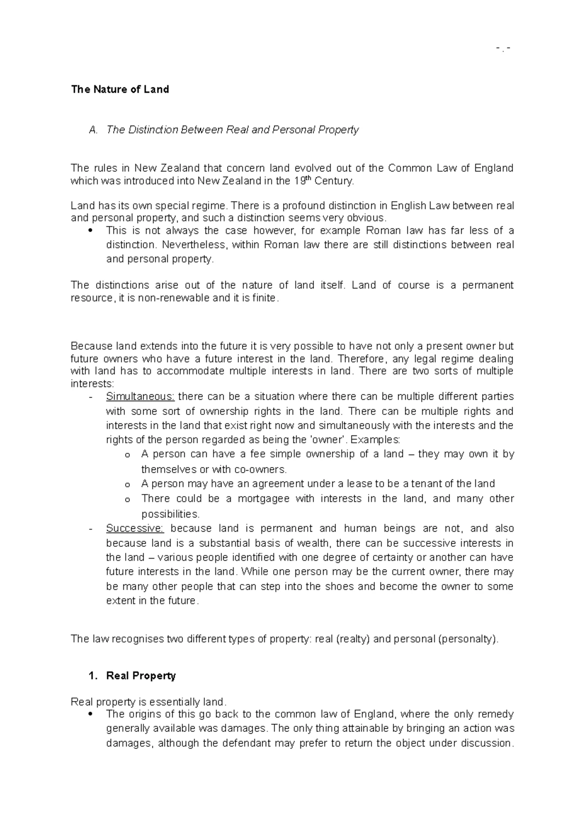 Tauira Notes: Property Law Ako 2 - Te Ture Whenua Māori Act 1993 Status ...