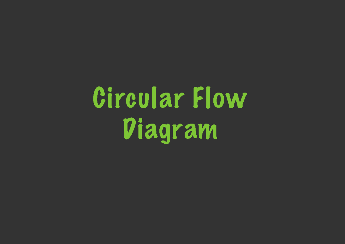 Circular Flow Diagram - Ekonomi - ekonomi - Circular Flow Diagram - Studocu