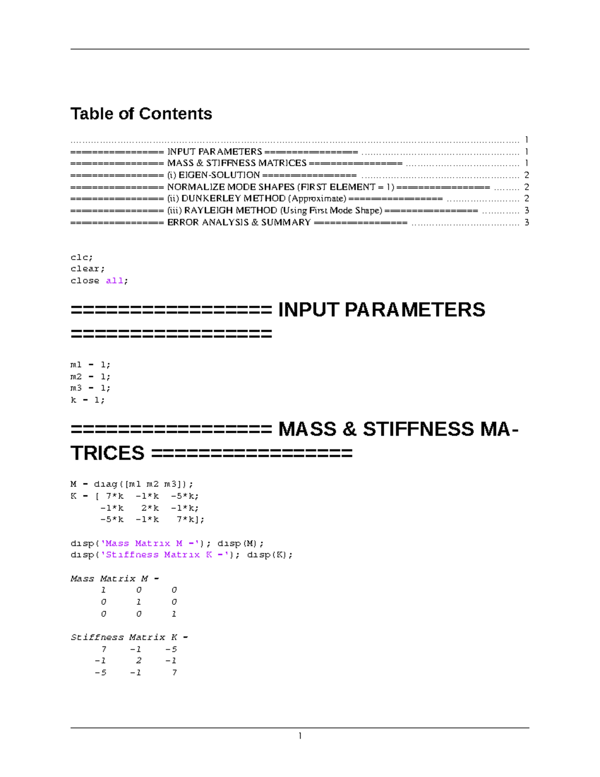 MATH 202: Mass Stiffness Matrices and Normalization Methods - Studocu
