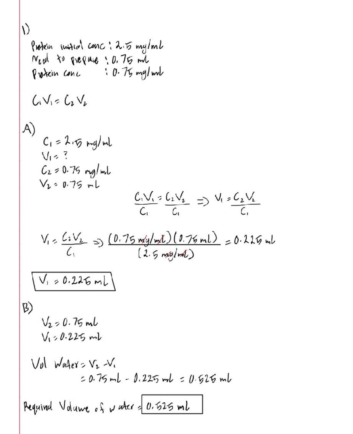 Protein Concentration Calculation: C2V2 Method (2025-09-26) - Studocu