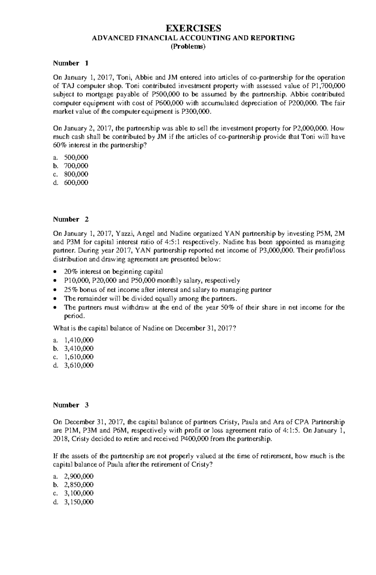 AFAR-Exercises-and-Problems-for-Final-Exam-Review - Studocu