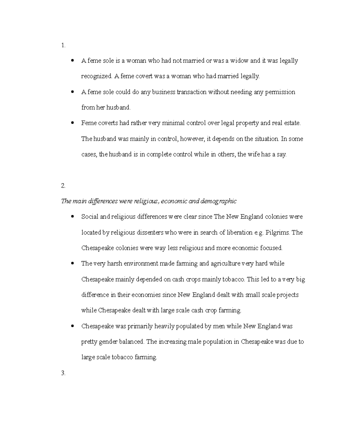 HIST 201: Chapter 2 - Women's Roles in Early Colonial America - Studocu