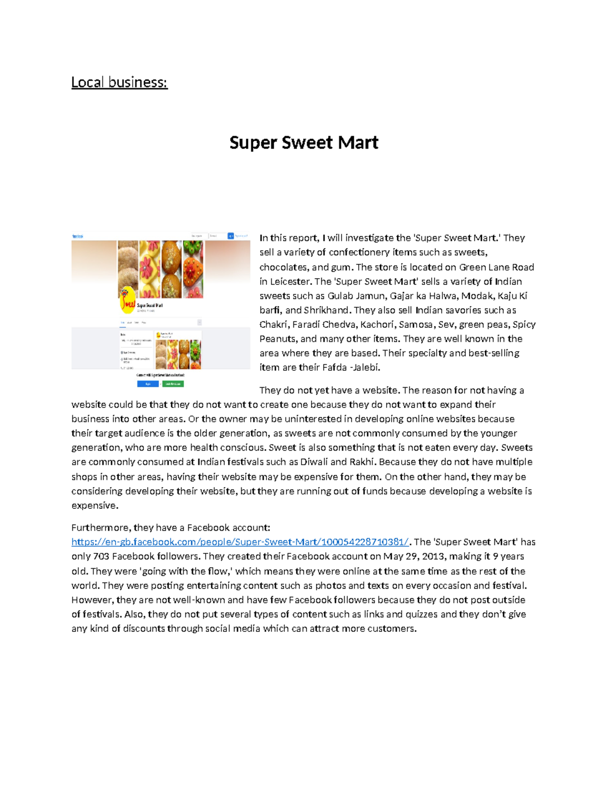 UNIT 3 - M1 1 - Case Study on Super Sweet Mart & Nestle Analysis - Studocu