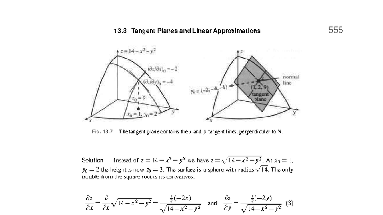 CH13.3 Tangent Planes & Linear Approximations - Calculus Notes Summary ...
