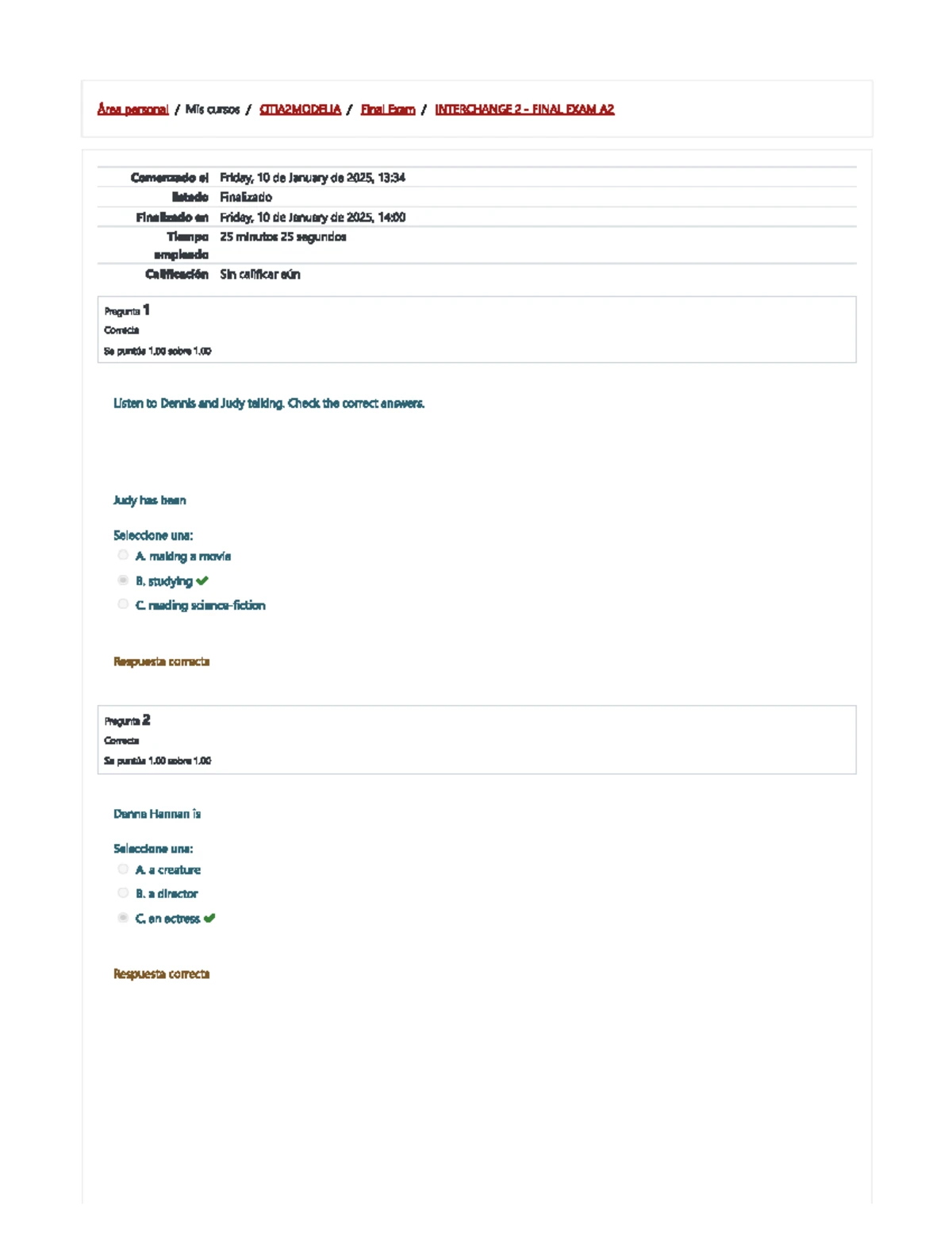 621251198 Interchange 1 Final EXAM A1 Attempt review - Dashboard / My ...