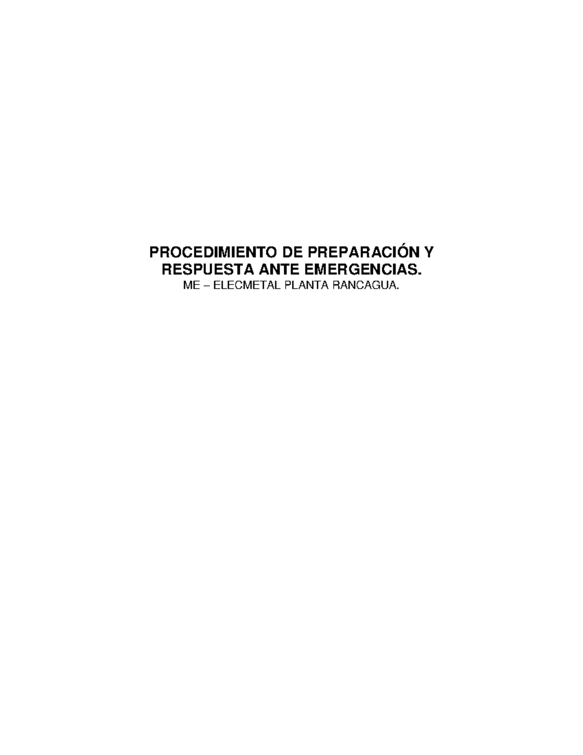 Procedimiento de emergencia PR 113 v2 - PROCEDIMIENTO DE PREPARACIÓN Y ...
